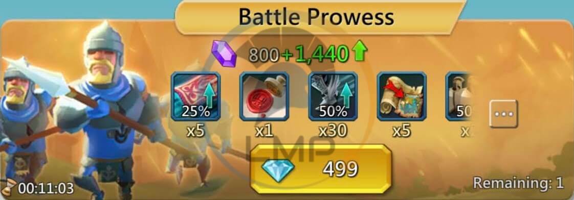 Battle Prowess Pack Lords Mobile - Lords Mobile Pro