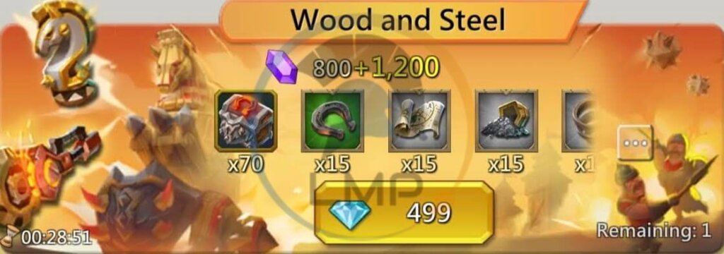 Wood and Steel (Mecha Trojan) Pack Lords Mobile - Lords Mobile Pro