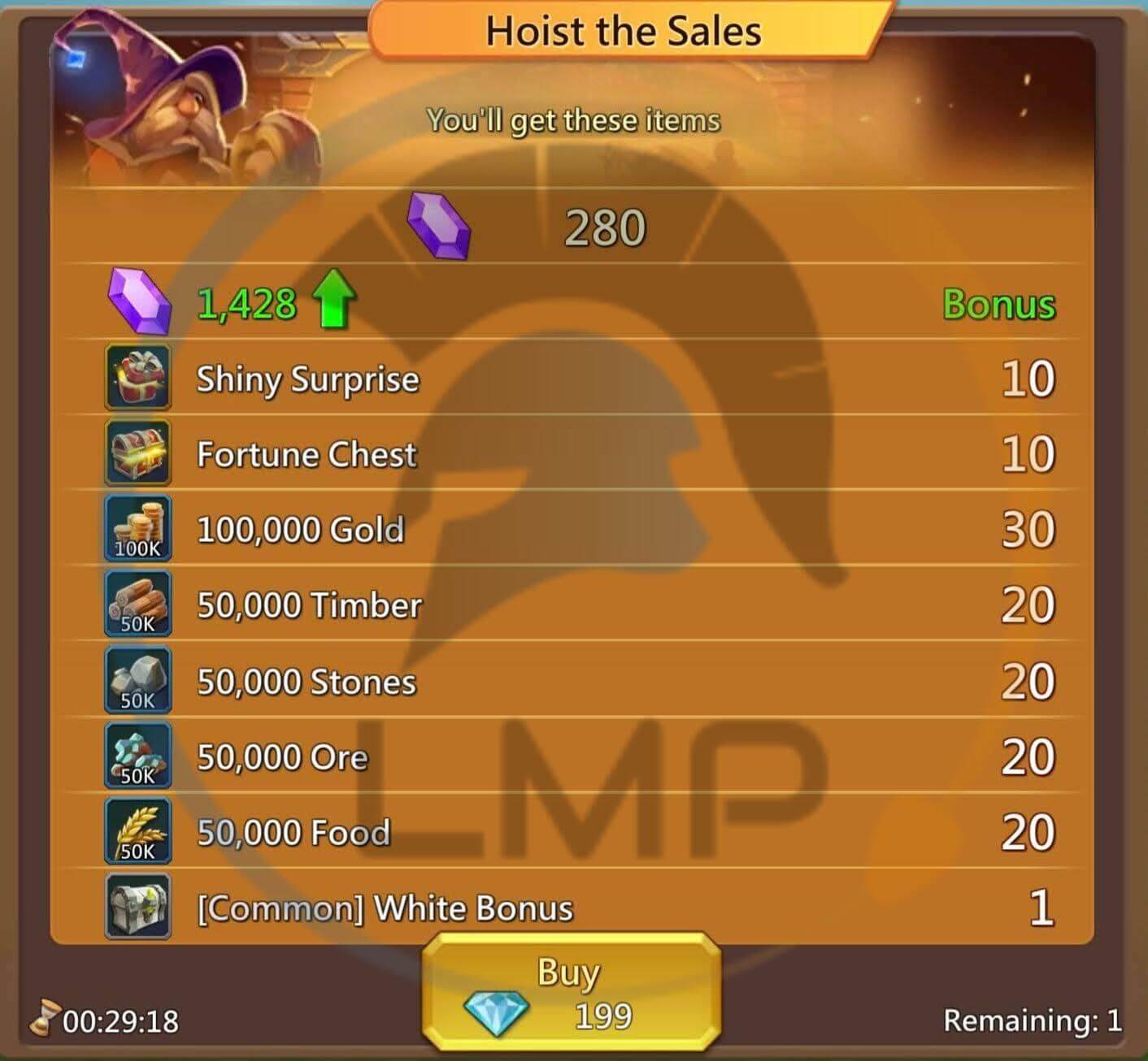 Hoist the Sales Pack Lords Mobile - Lords Mobile Pro
