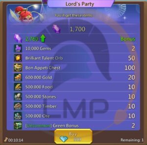 Lord's Party Pack Lords Mobile - Lords Mobile Pro