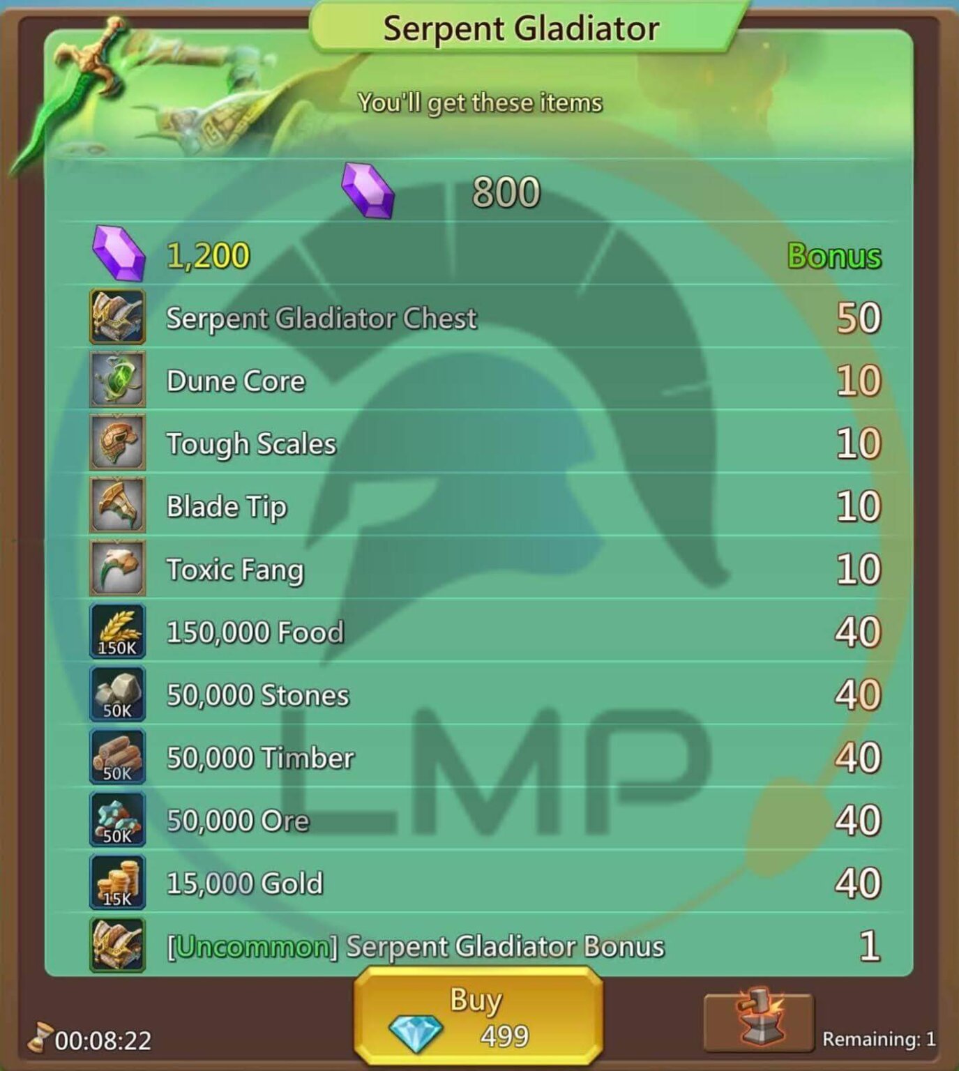 Serpent Gladiator Pack Lords Mobile - Lords Mobile Pro