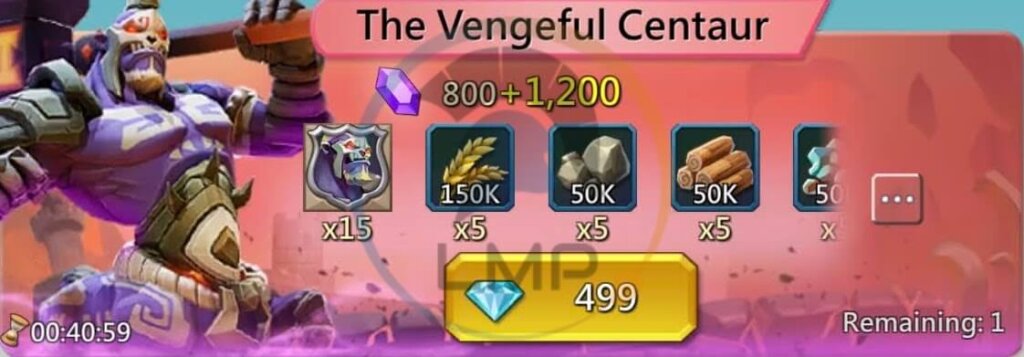 The Vengeful Centaur Pack Lords Mobile - Lords Mobile Pro